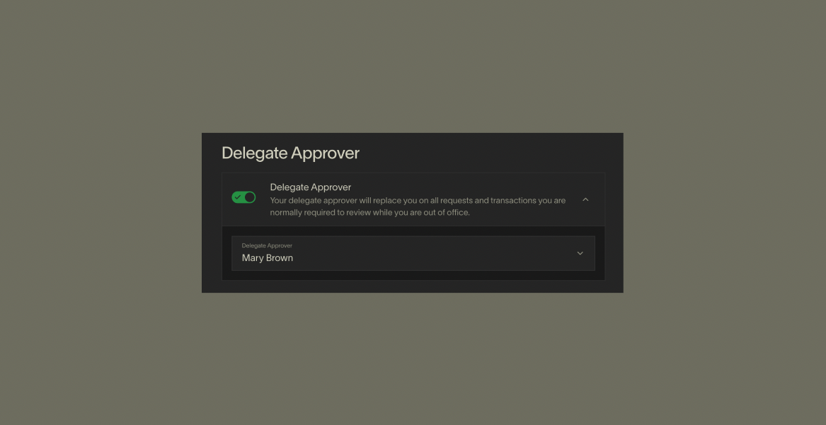 Delegate approvers – Ramp