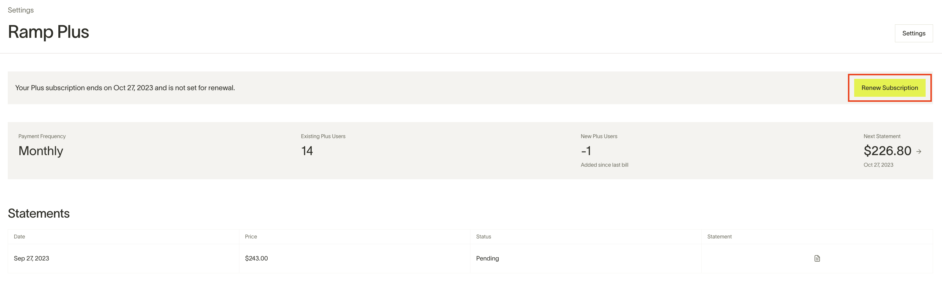 Managing Ramp Plus – Ramp