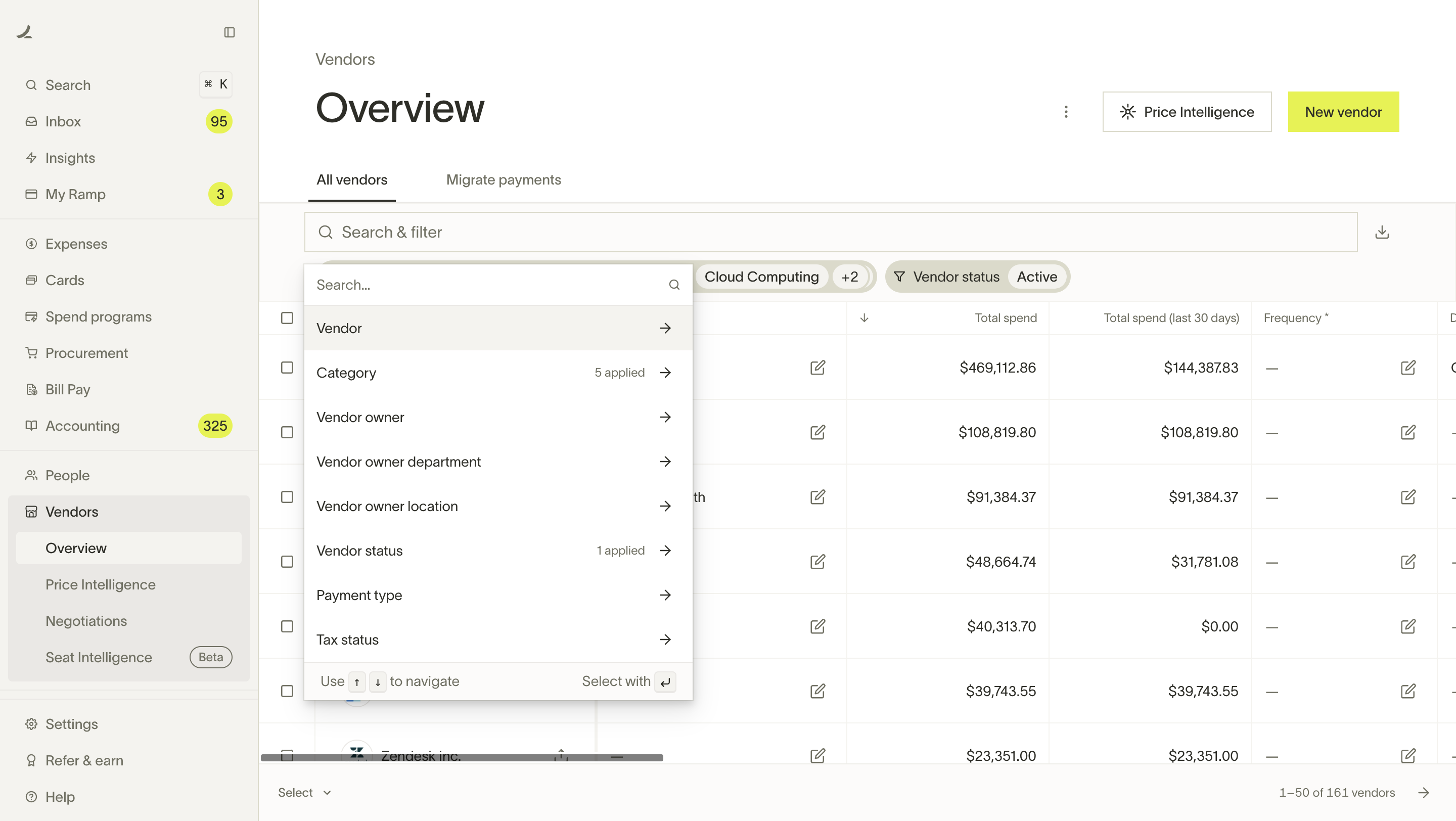 Vendor management on Ramp – Ramp