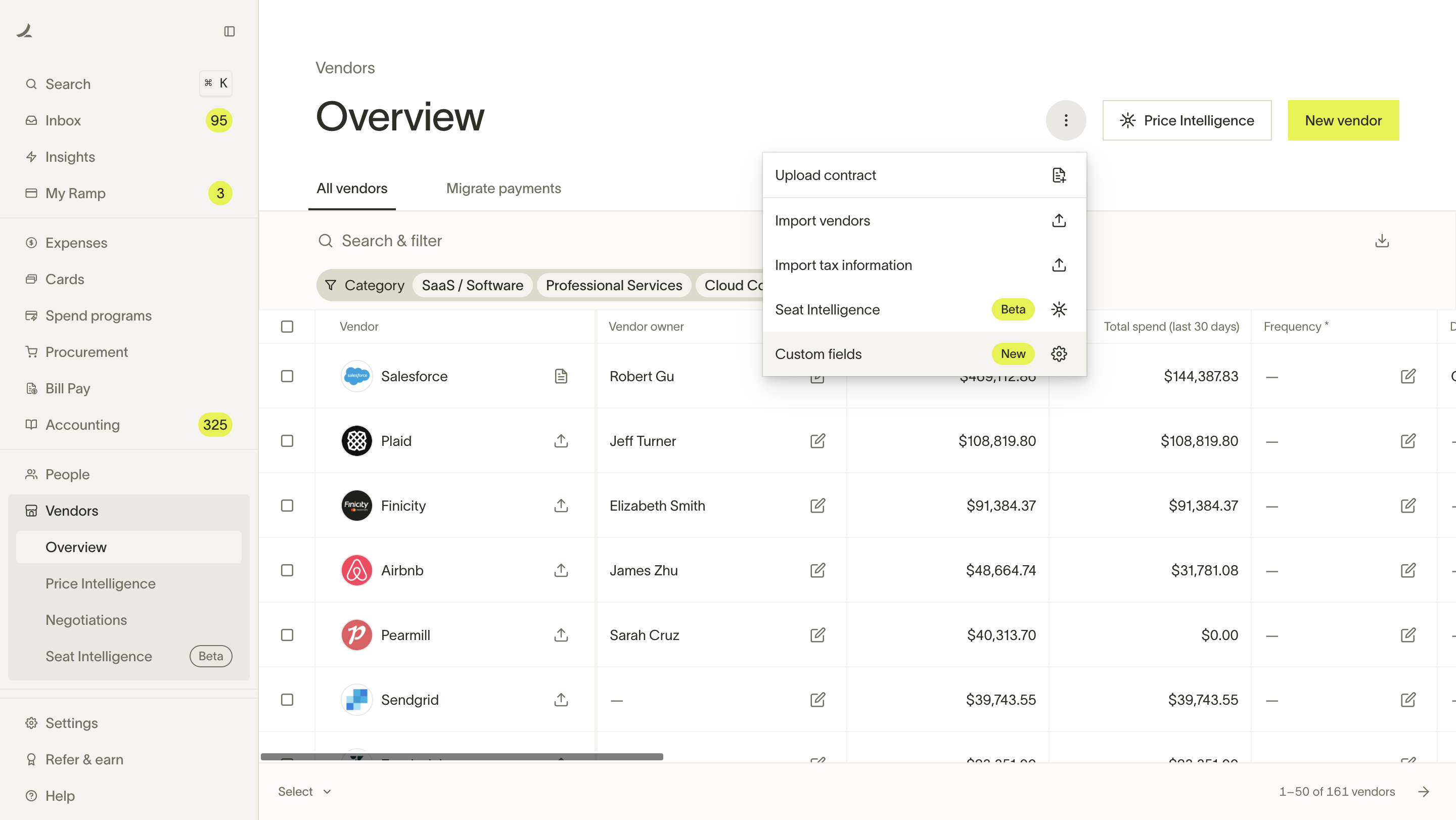 Vendor management on Ramp – Ramp