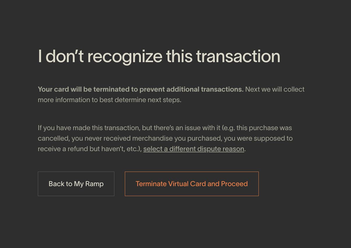 Disputes at Ramp – Ramp