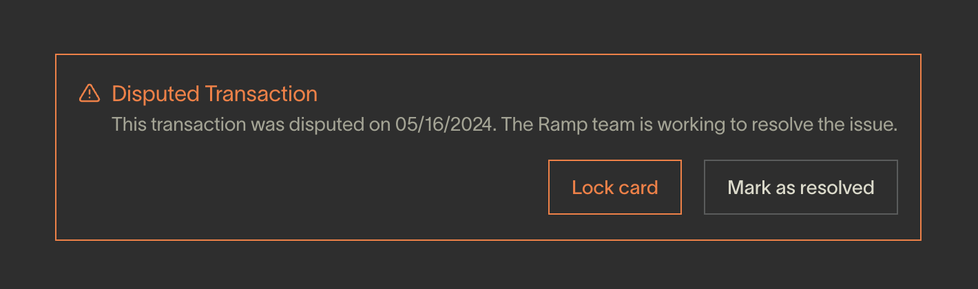 Disputes at Ramp – Ramp