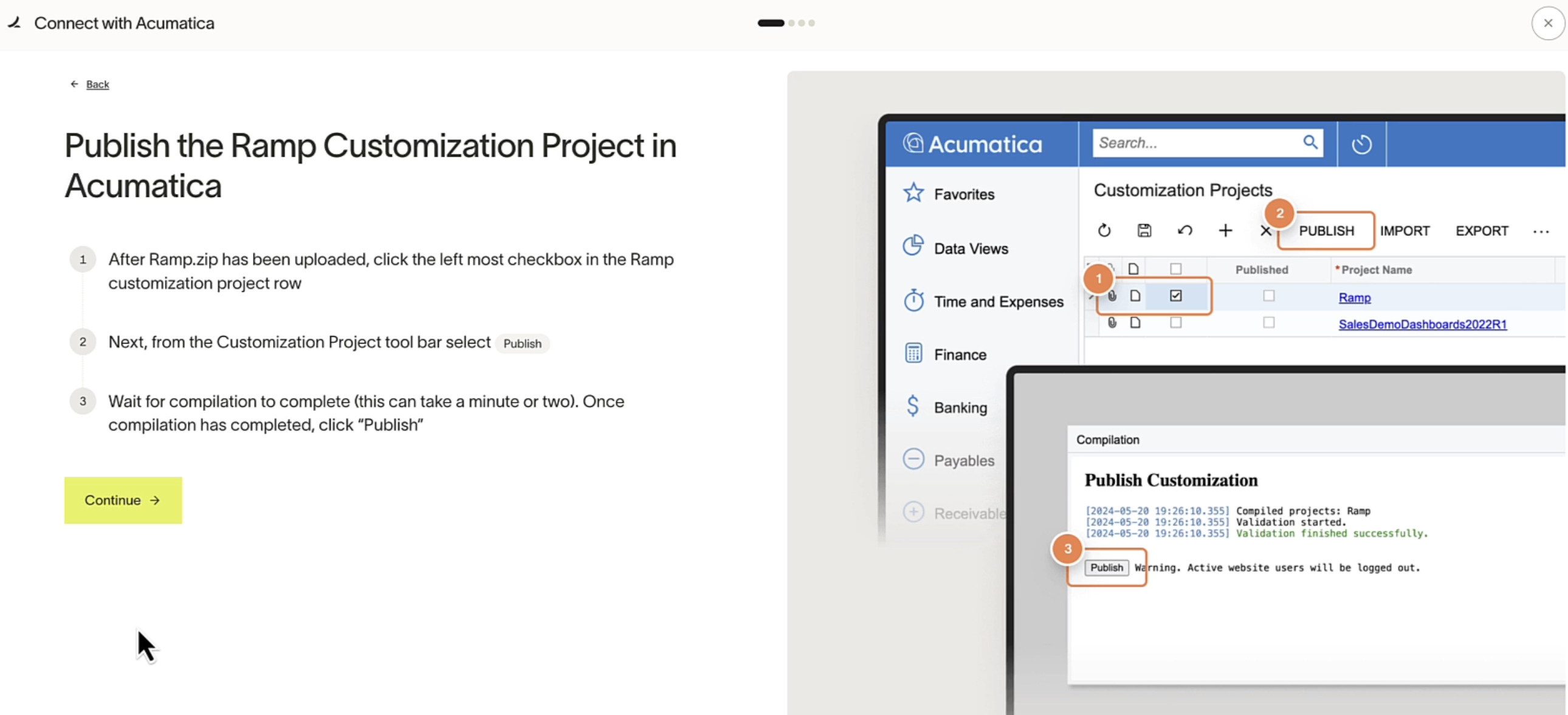 How to connect Acumatica to Ramp – Ramp