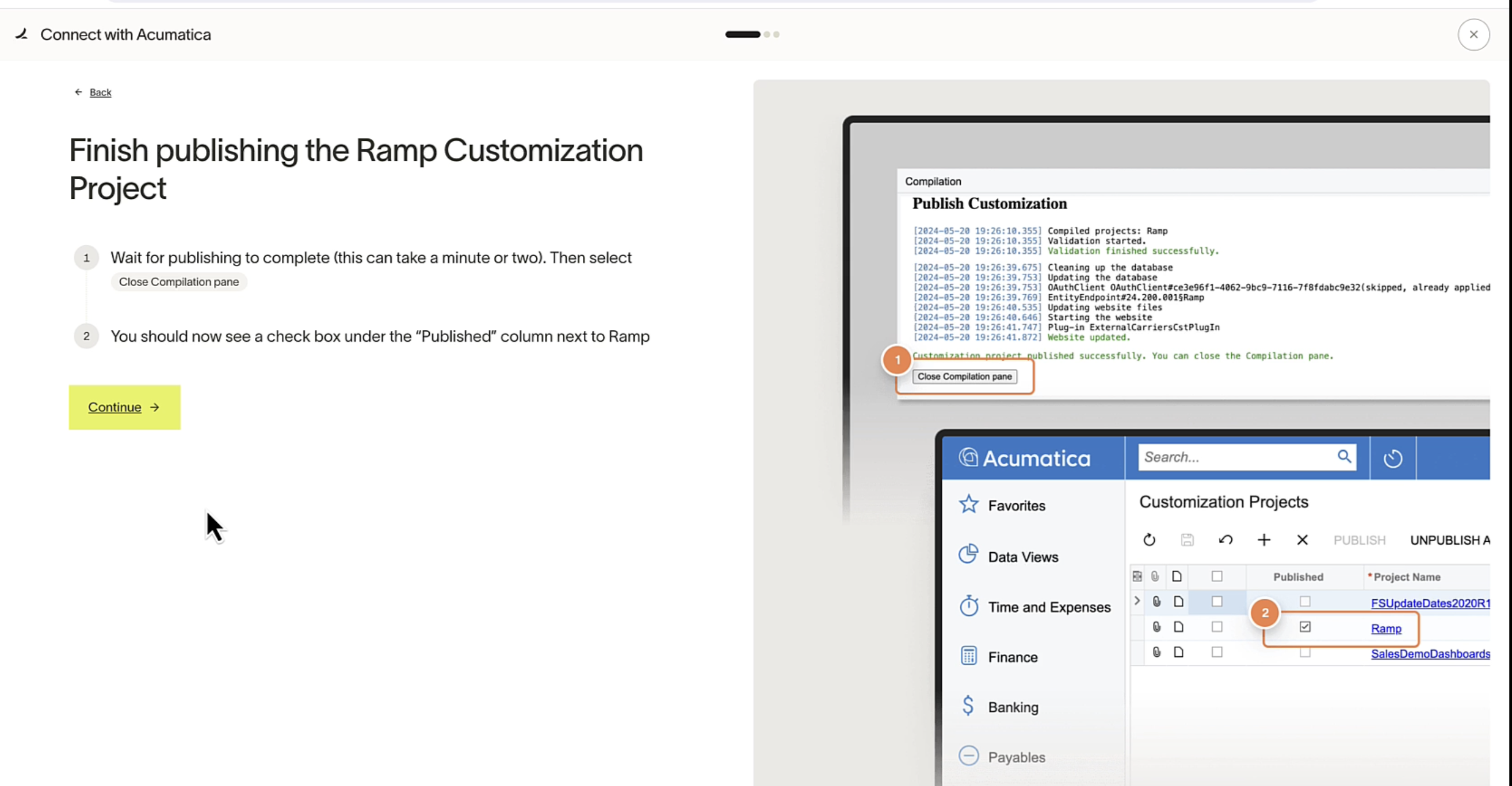 How to connect Acumatica to Ramp – Ramp