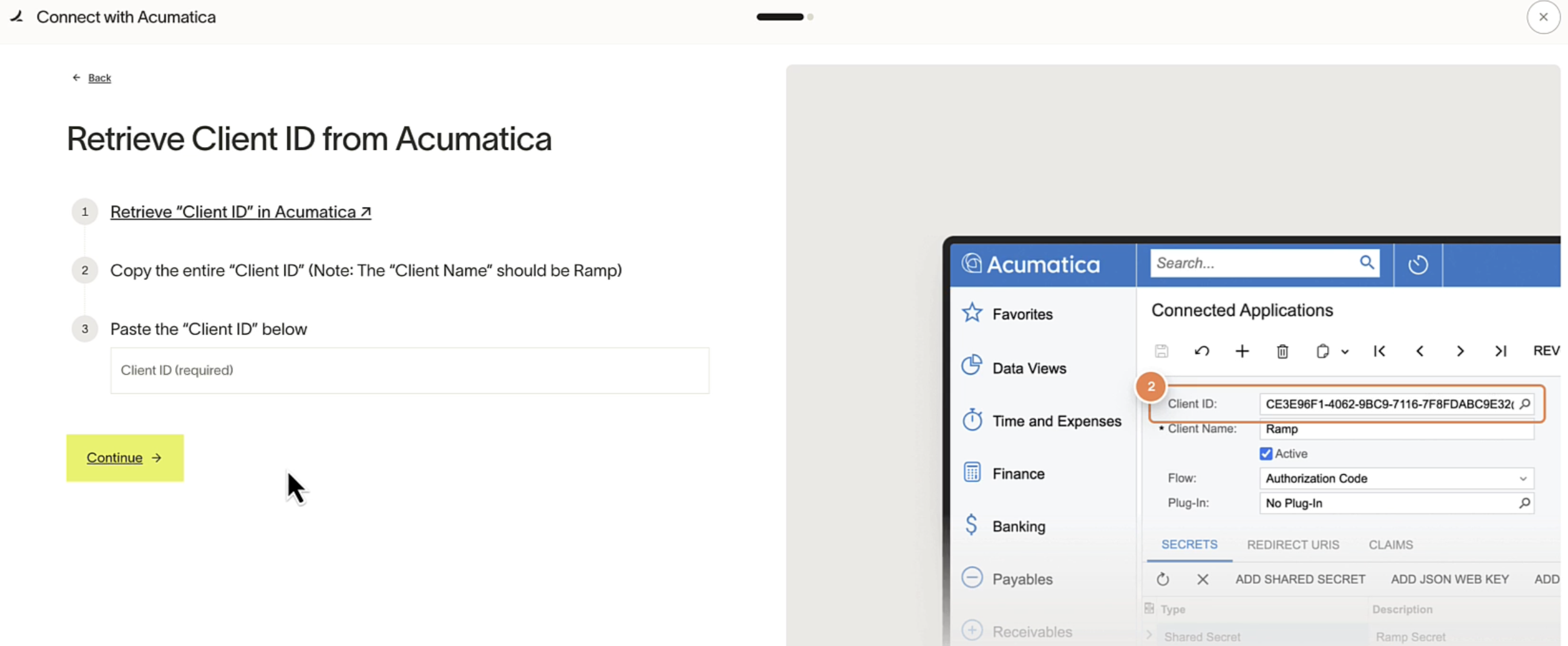 How to connect Acumatica to Ramp – Ramp