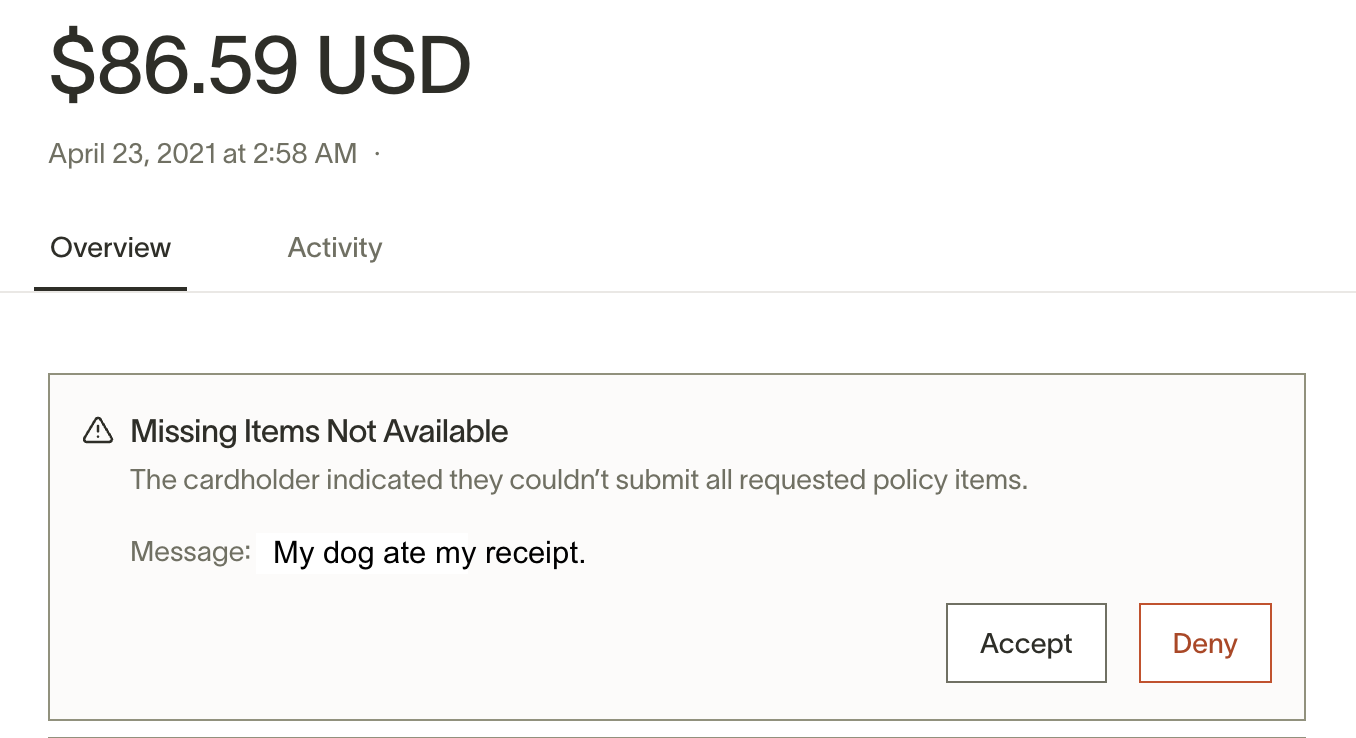 What to do if you're missing a receipt – Ramp