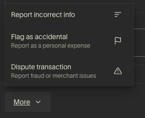 Accidental or personal charges on Ramp – Ramp