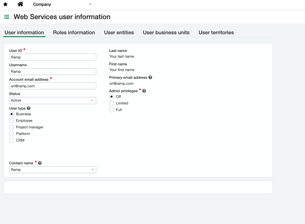 Sage Sync Error Missing Permissions Ramp