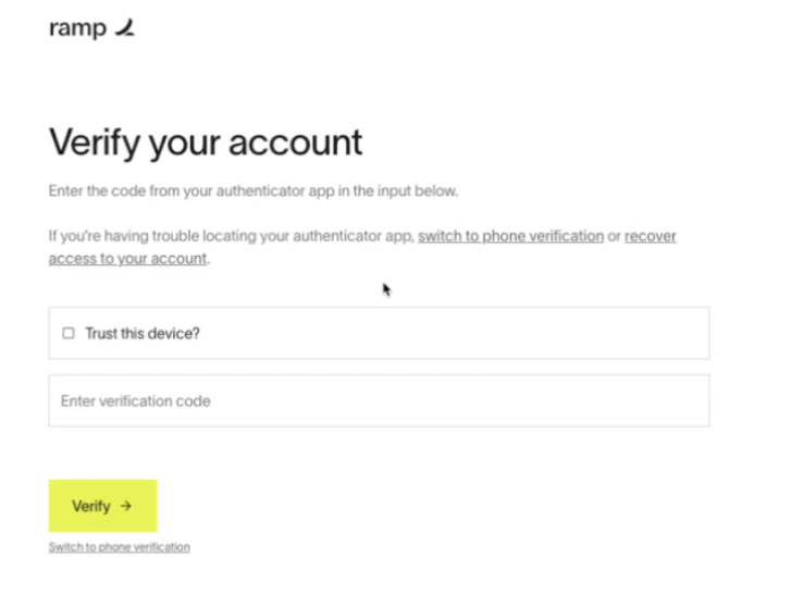 Troubleshooting Ramp login issues – Ramp