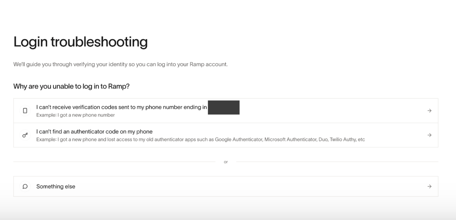 Troubleshooting Ramp login issues – Ramp