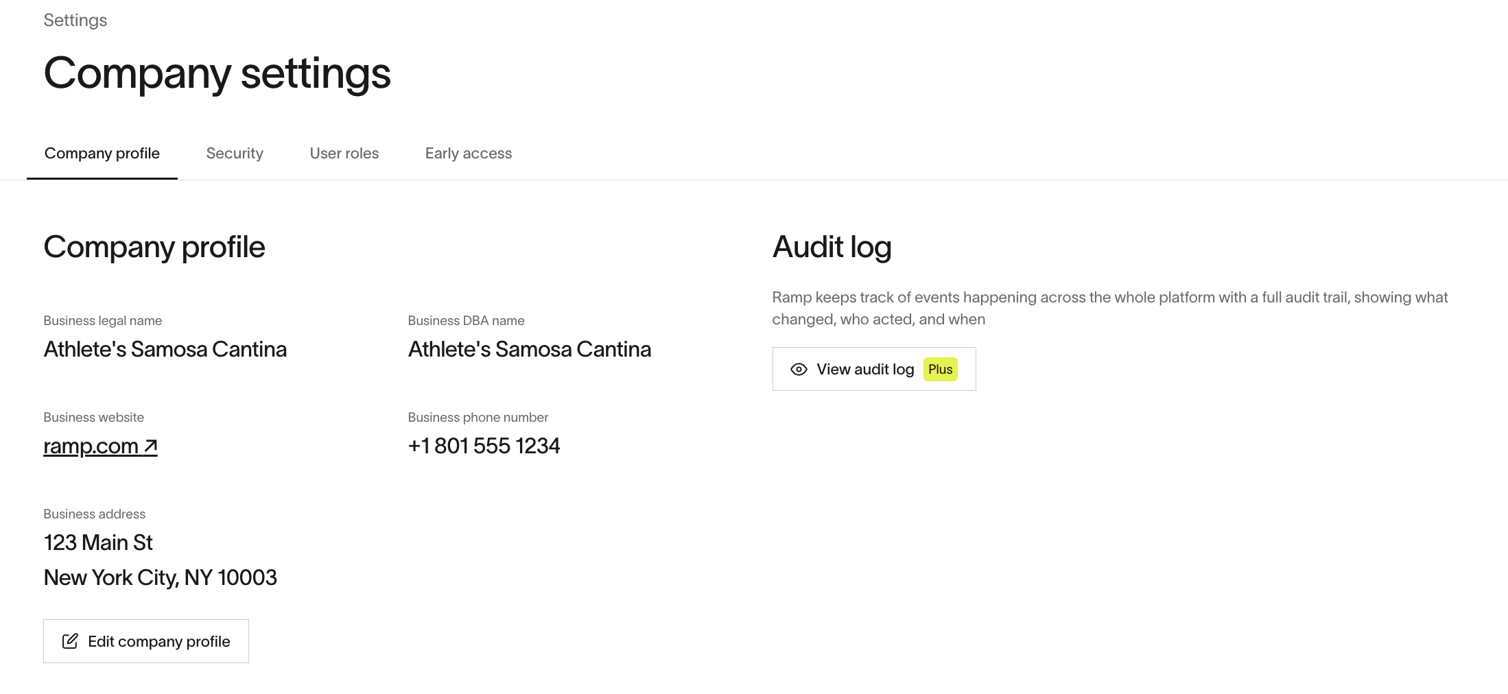 Ramp Audit Log – Ramp