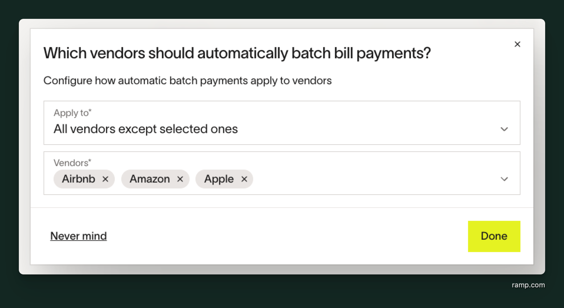 Batch payments on Ramp Bill Pay – Ramp