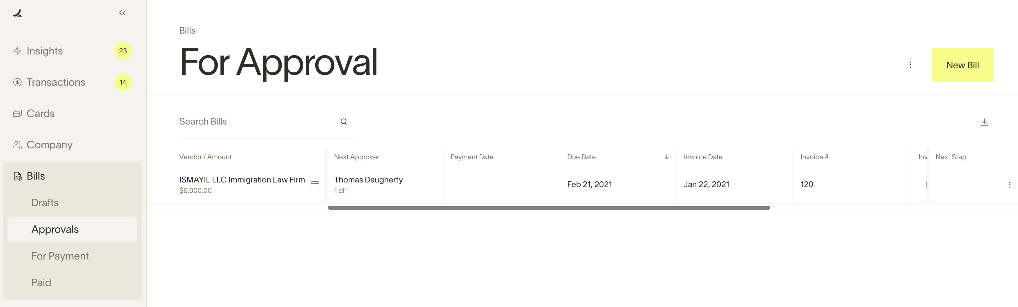 Bill Lifecycle – Ramp