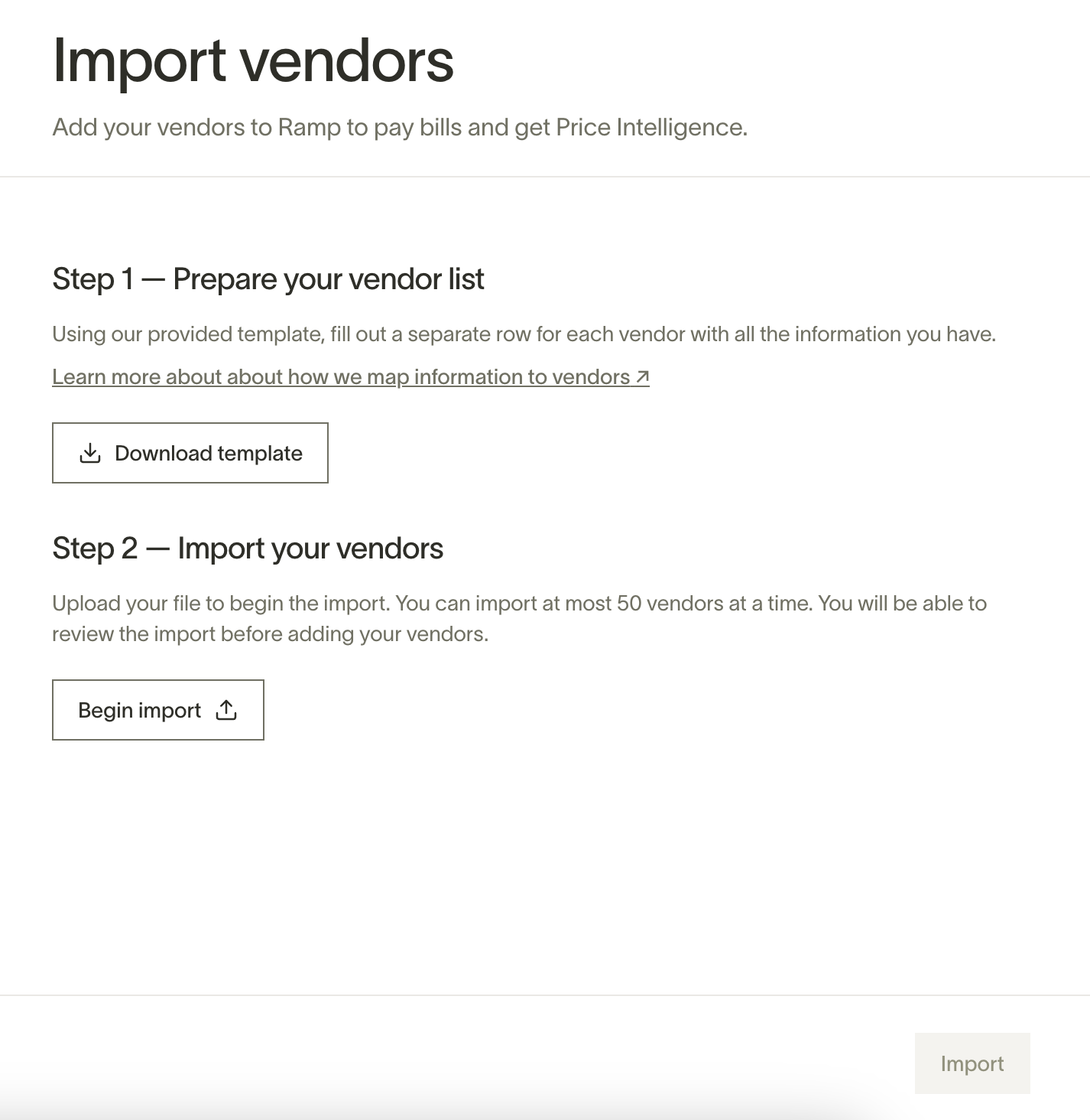 Vendor management on Ramp – Ramp