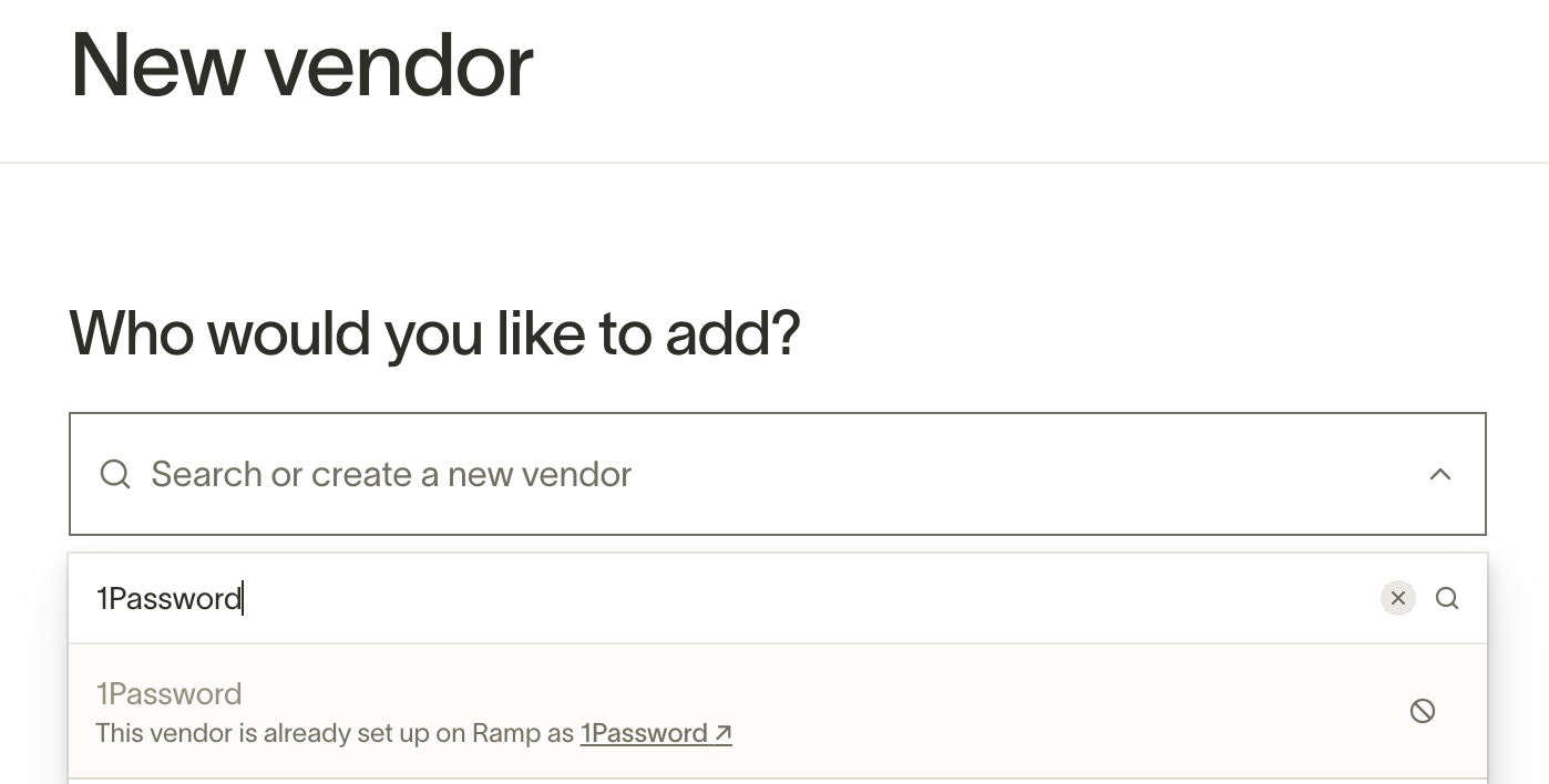 Vendor management on Ramp – Ramp