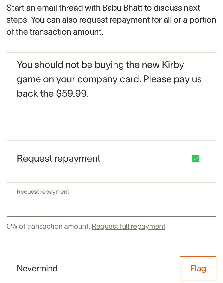 Flagging transactions: Accidental purchase, fraud, and out of policy – Ramp