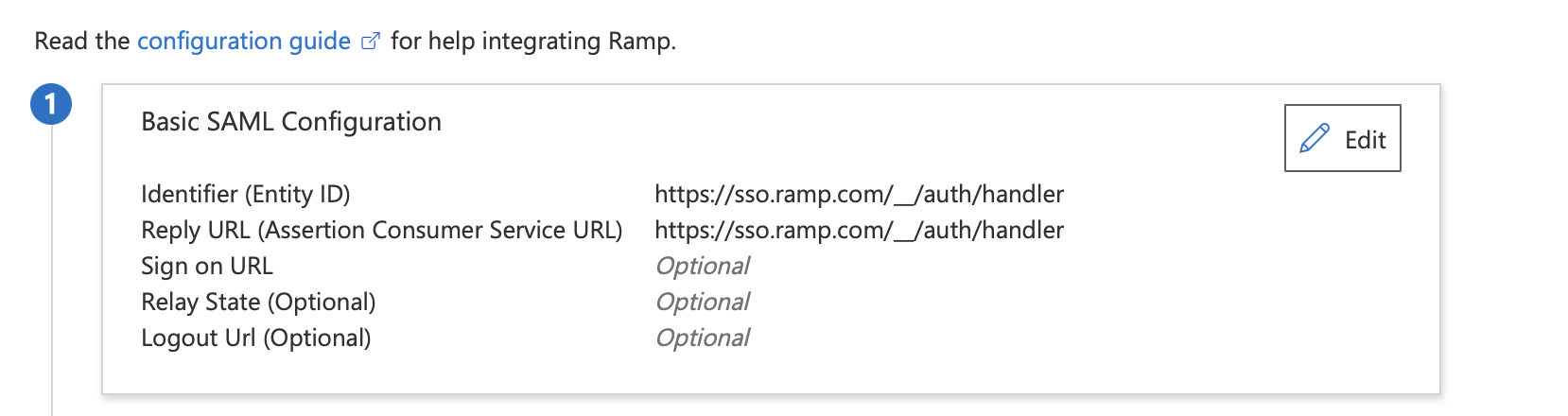 Set up Ramp's SAML SSO integration with Microsoft Entra ID (fka Azure ...